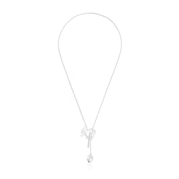 Tous | Jewelry | Tous Short Silver Bear Necklace With Cultivated Pearls ...